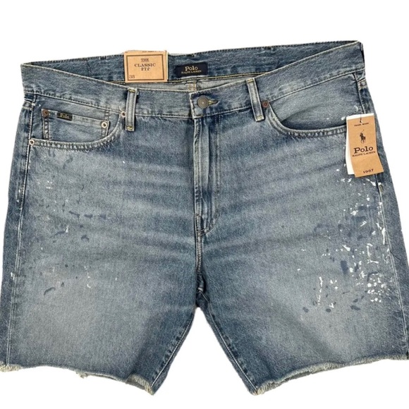 Polo Ralph Lauren | Shorts | Ralph Lauren Polo Short Men 34 38 Blue Classic Fit Denim Jean Paint ...